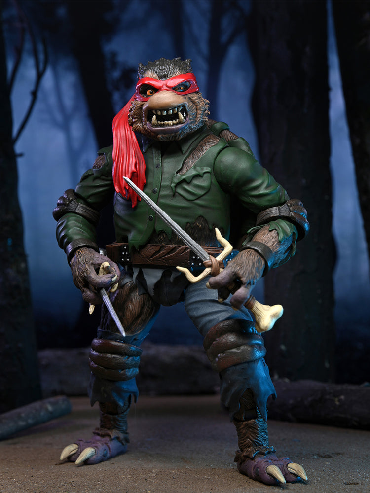 TMNT - RAPHAEL AS THE WOLFMAN - UNIVERSAL MONSTERS 7" SCALE ACTION FIG ...